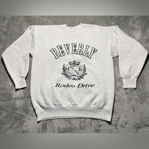 Vintage | Tops | Vintage Hanes Beverly Hills Rodeo Drive Sweatshirt ...